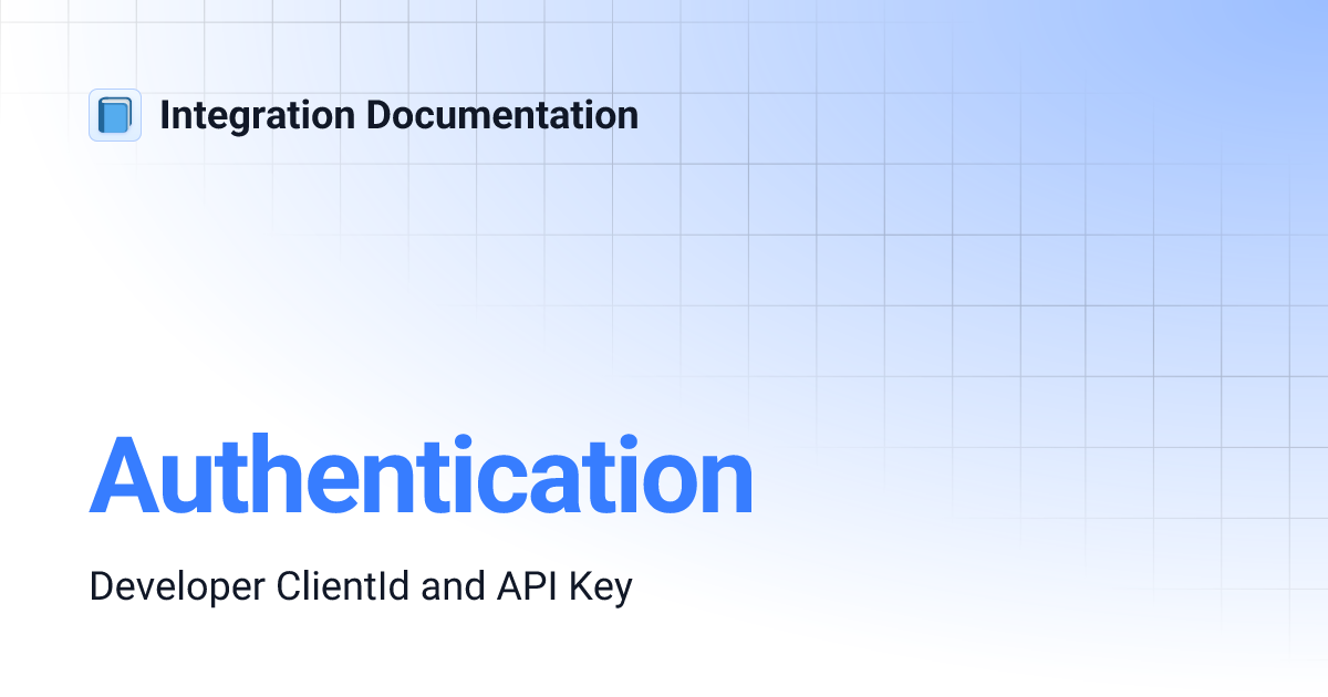 Authentication | Integration Documentation